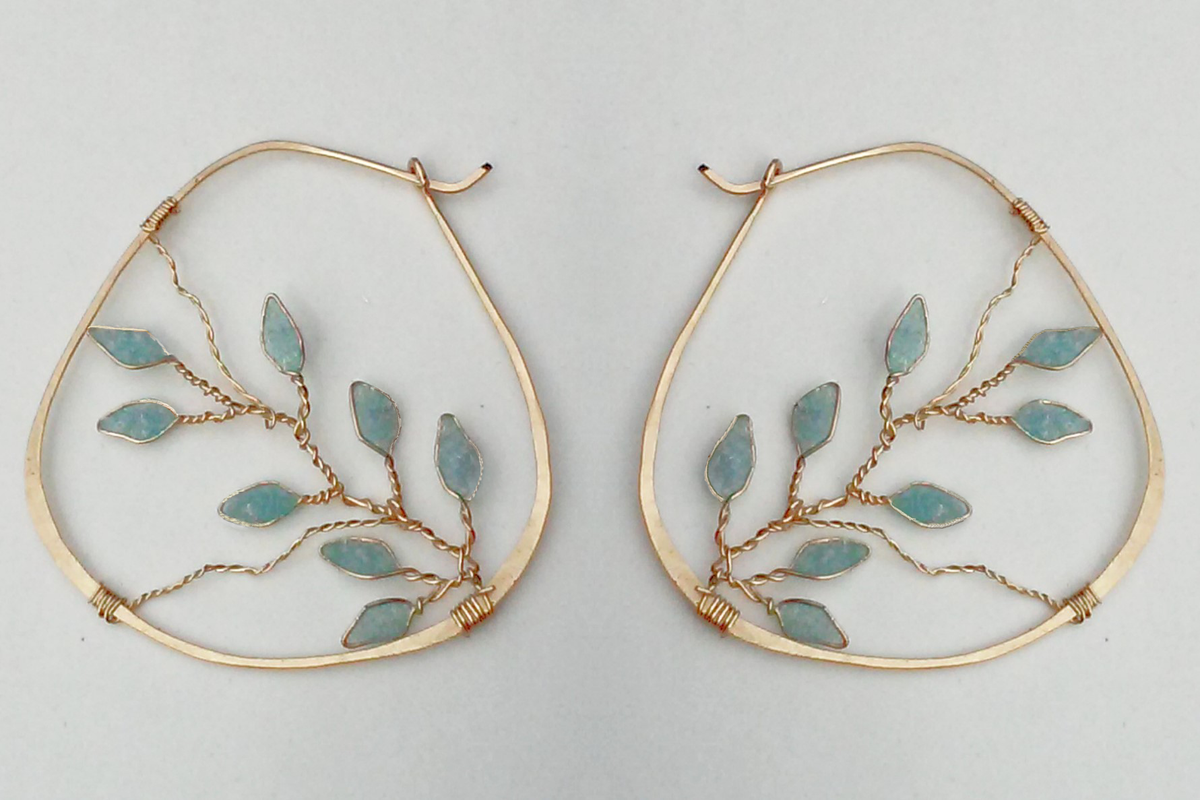 Branching Out Fan Hoops – Kuumba Recasner Jewelry